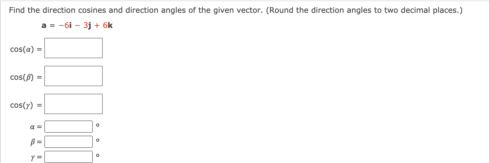 Solved Find the direction cosines and direction angles of | Chegg.com