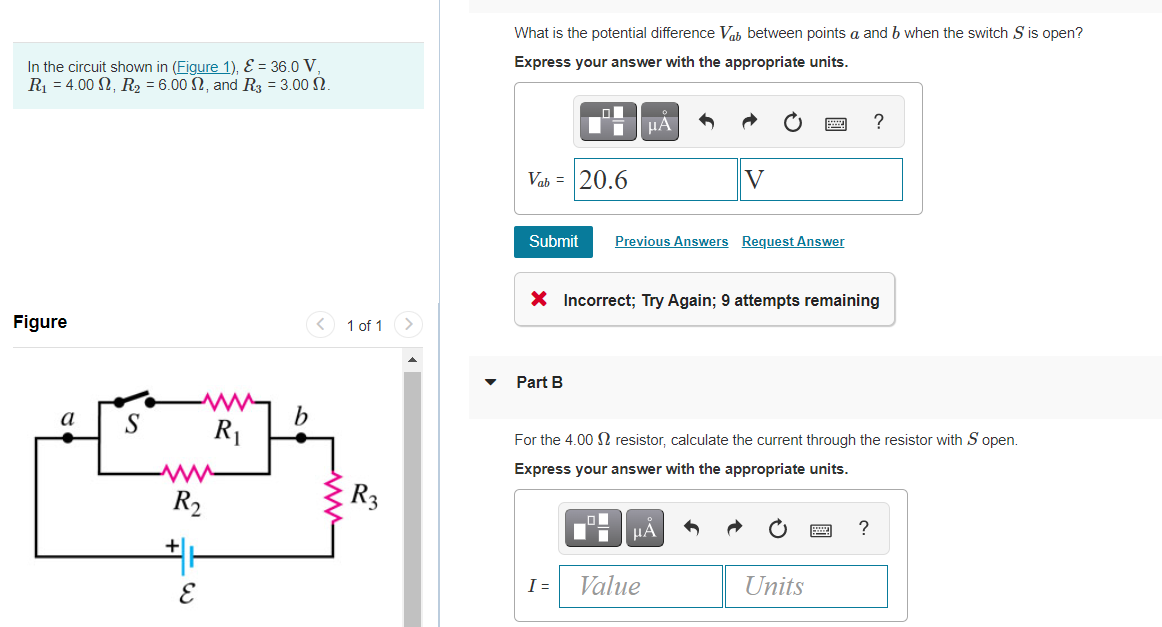 Solved What is the potential difference Vab between points a | Chegg.com