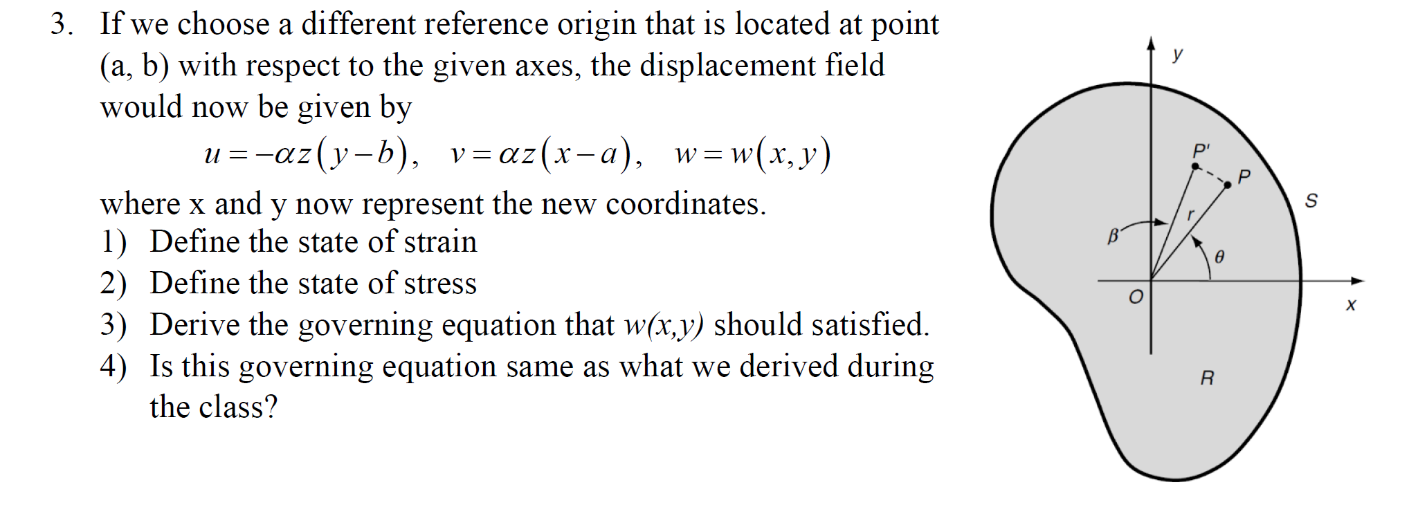 W = 3. If we choose a different reference origin that | Chegg.com