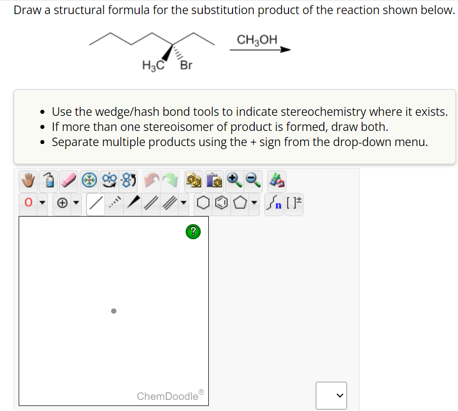 Solved Draw a structural formula for the substitution | Chegg.com