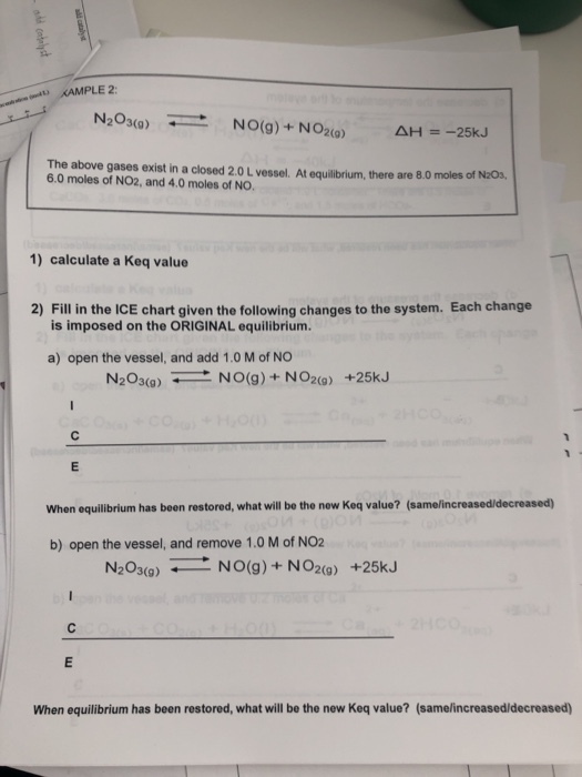 Solved Equilibrium Shifts & Keq Le Chatelier's Principle | Chegg.com
