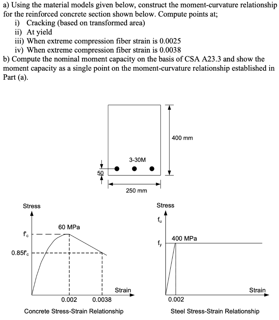 a) Using the material models given below, construct | Chegg.com