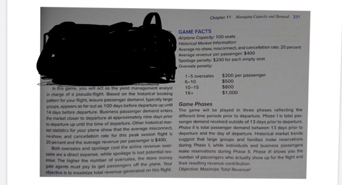 Chapter 11 Manaping Capsucity and Demand 331 GAME | Chegg.com