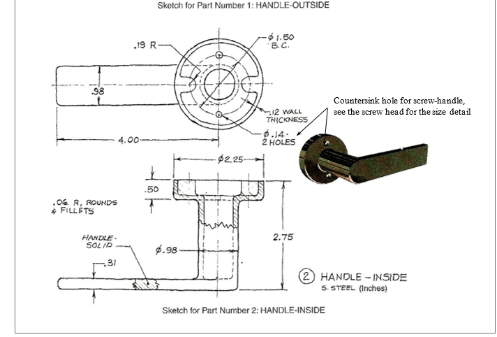 Using Solidworks with steps please! Model the fixed | Chegg.com