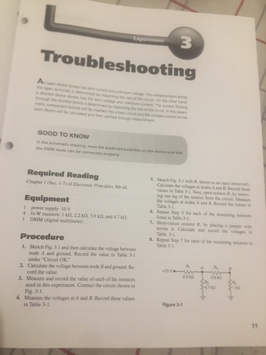 Solved Experiments manual Troubleshooting experiment 3 | Chegg.com