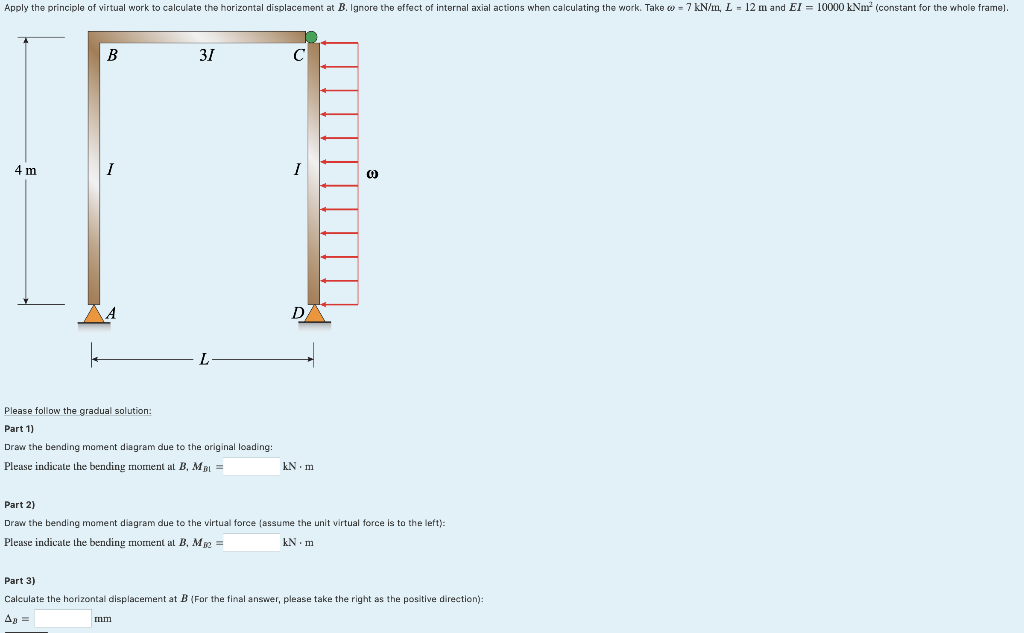 Solved Apply the principle of virtual work to calculate the | Chegg.com