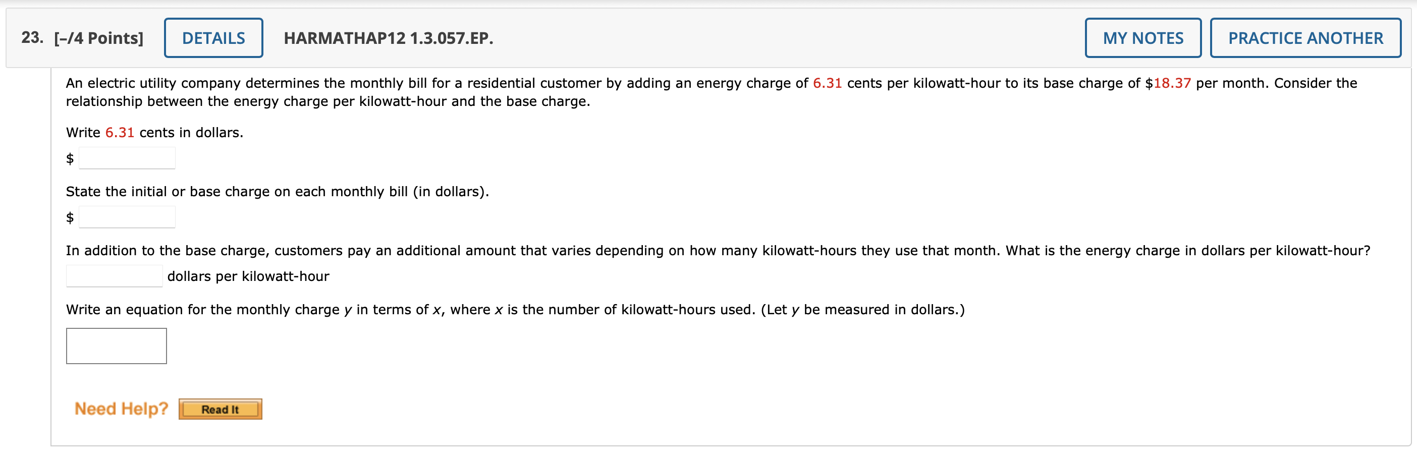 Solved relationship between the energy charge per | Chegg.com