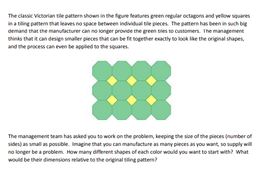 The classic Victorian tile pattern shown in the | Chegg.com
