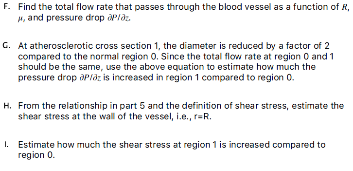 Problem 3. Atherosclerosis and Vascular Shear Stress | Chegg.com