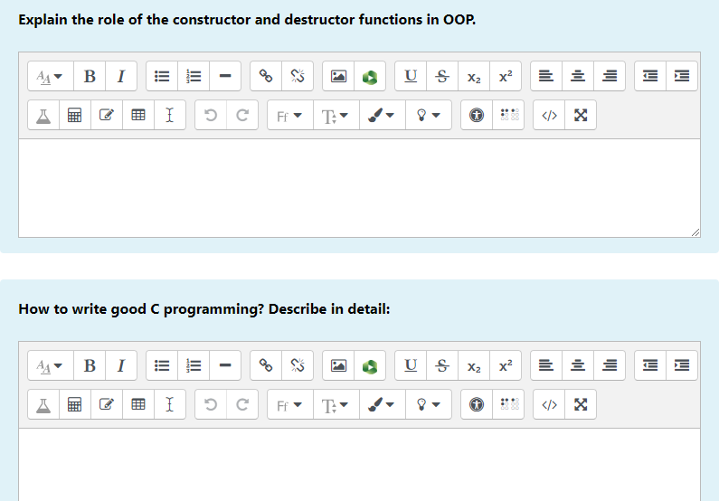 Solved Explain the role of the constructor and destructor | Chegg.com