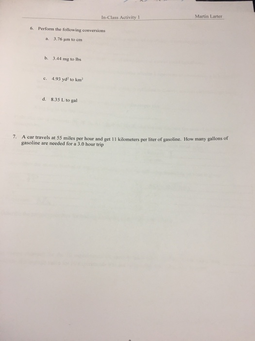Solved Martin Larter In-Class Activity 1 6. Perform the | Chegg.com