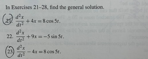 Solved In Exercises 21–28, find the general solution. (22. | Chegg.com