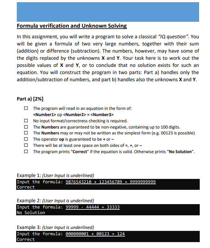 Solved Formula verification and Unknown Solving In this | Chegg.com