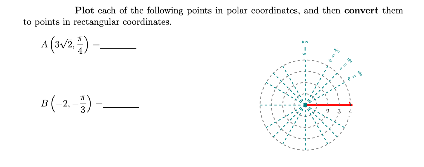 Solved Plot each of the following points in polar | Chegg.com