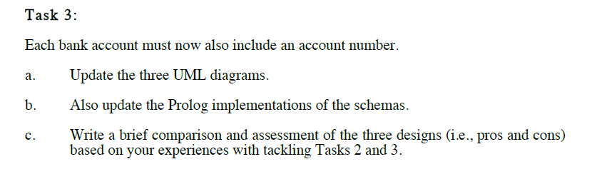 Task 1: A bank account has an owner and a balance. | Chegg.com