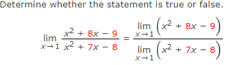 Solved Determine whether the statement is true or false. x2 | Chegg.com