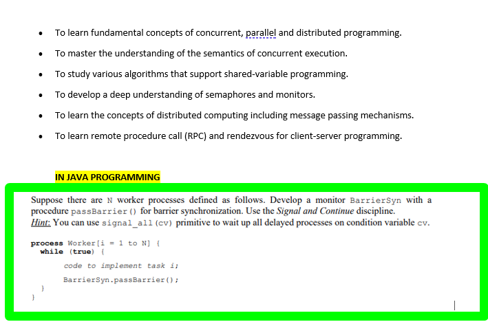 . To learn fundamental concepts of concurrent, | Chegg.com