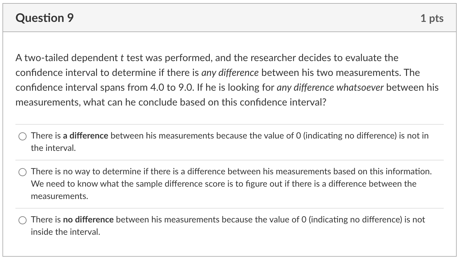 Solved A Two Tailed Dependent T Test Was Performed And The 4425