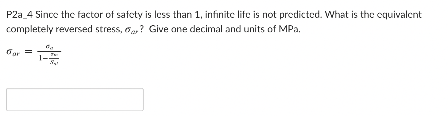 Solved 6-27. Using the Goodman criterion for infinite life, | Chegg.com