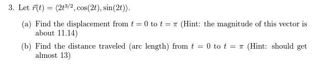 Solved Let r(t)= 2t3/2,cos(2t),sin(2t) (a) Find the | Chegg.com