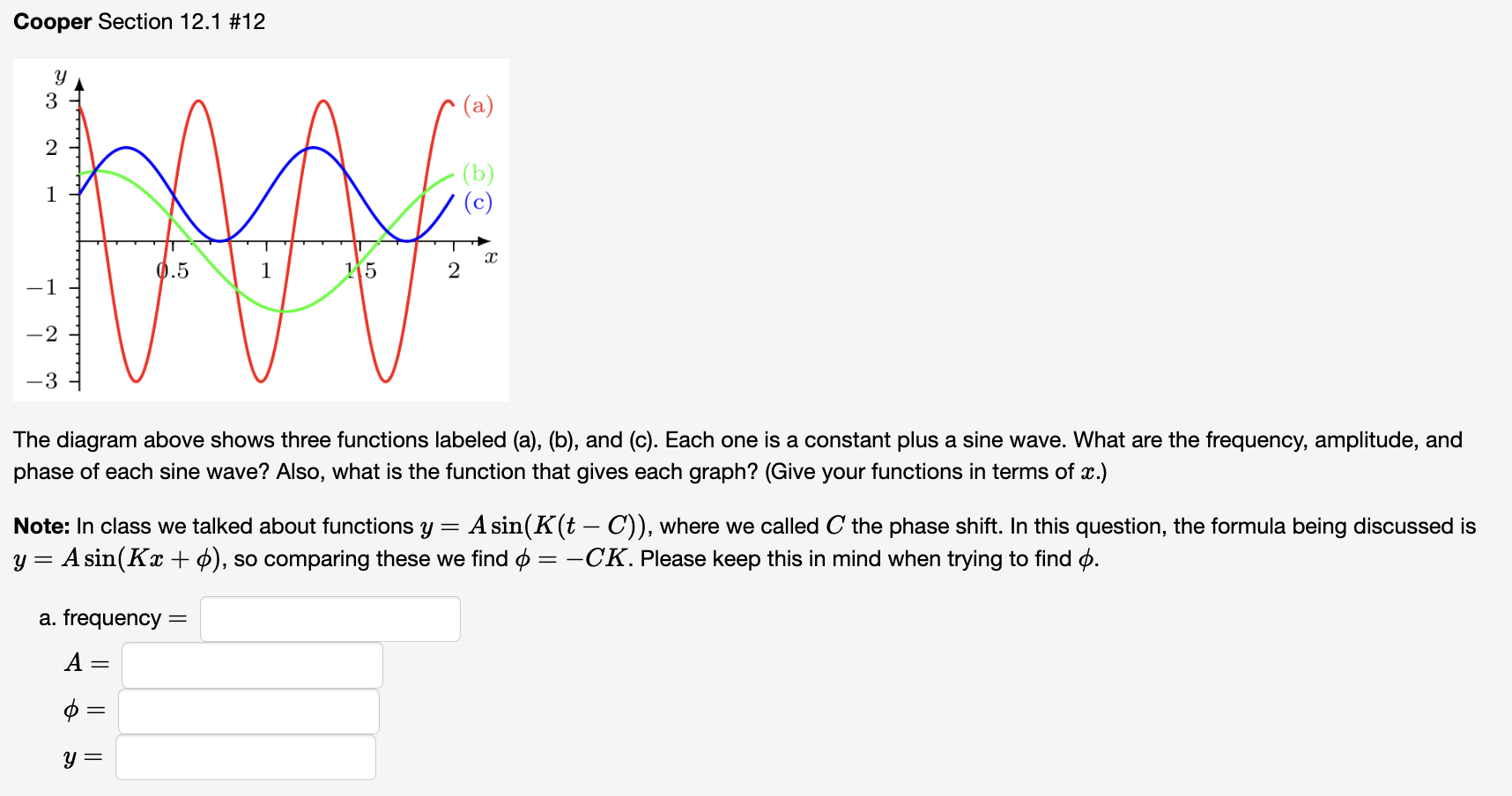 Solved There are 3 ﻿sets of answers for this question Cooper | Chegg.com