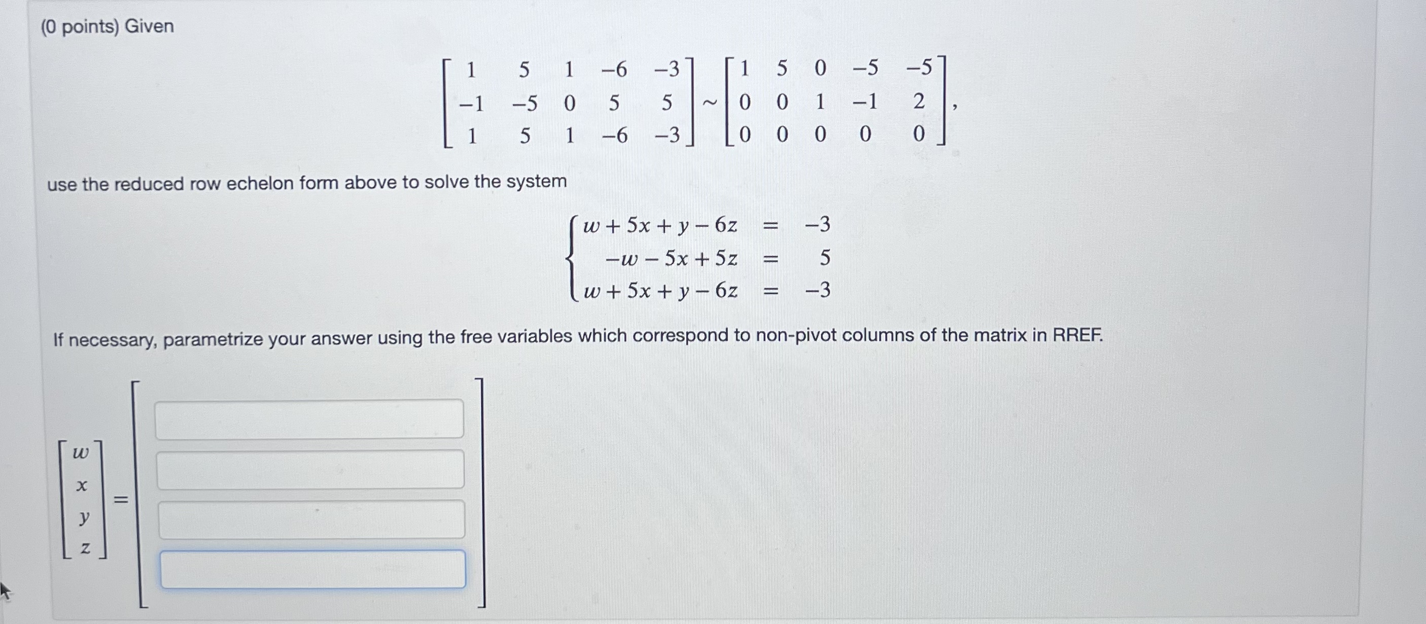 Solved (0 points) Given | Chegg.com