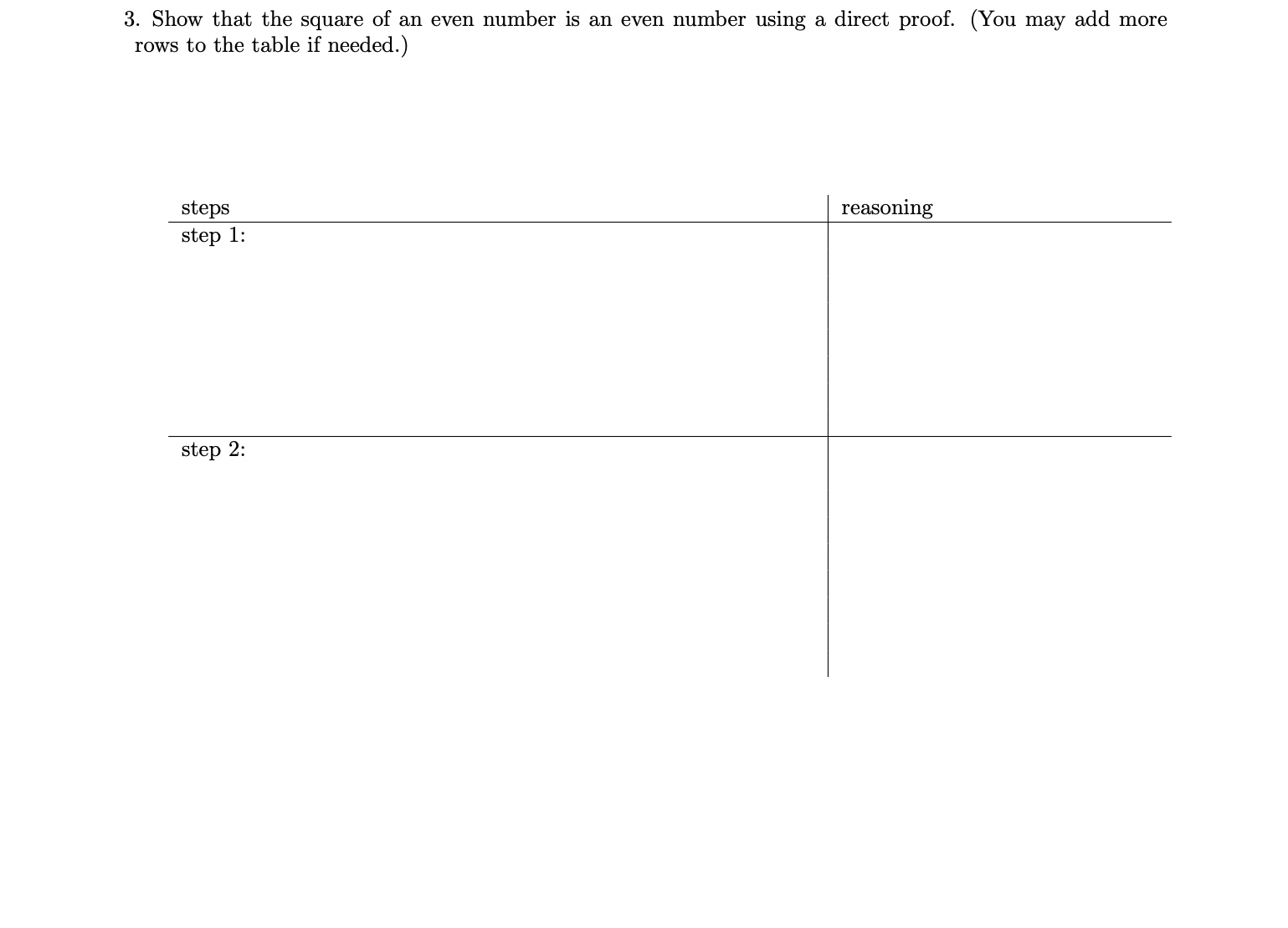 Solved Show that the square of an even number is an even | Chegg.com