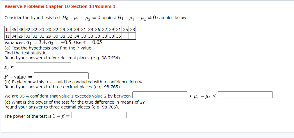 Solved Reserve Problems Chapter 10 Section 1 | Chegg.com