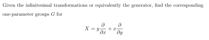 Solved Given the infinitesimal transformations or | Chegg.com