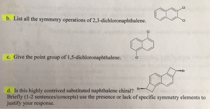 Solved b. List all the symmetry operations of | Chegg.com