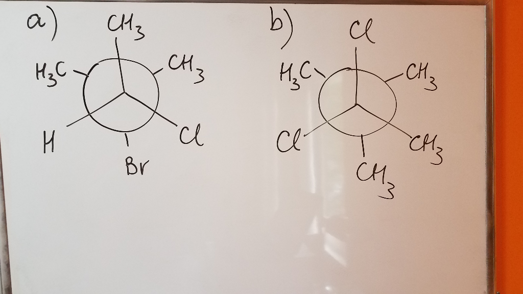 Solved CH3 b) ce К.С си, CHI НАС dan -CH₃ Н 'cl ce сиз Br | Chegg.com