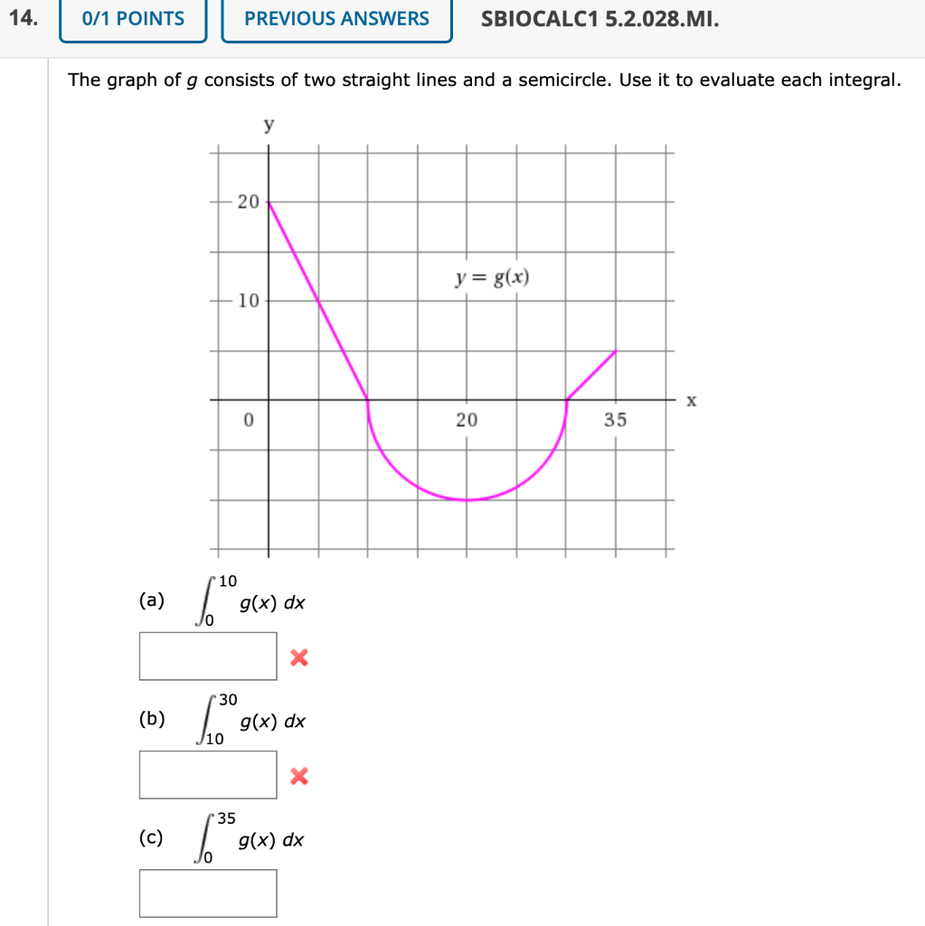 Solved 14. 0/1 POINTS PREVIOUS ANSWERS SBIOCALC1 5.2.028.MI. | Chegg.com