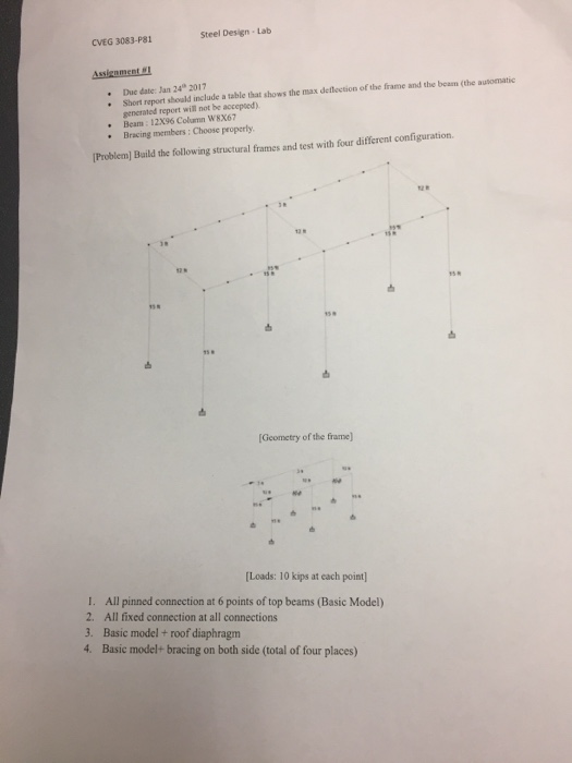 Build the following structural frames and test with | Chegg.com