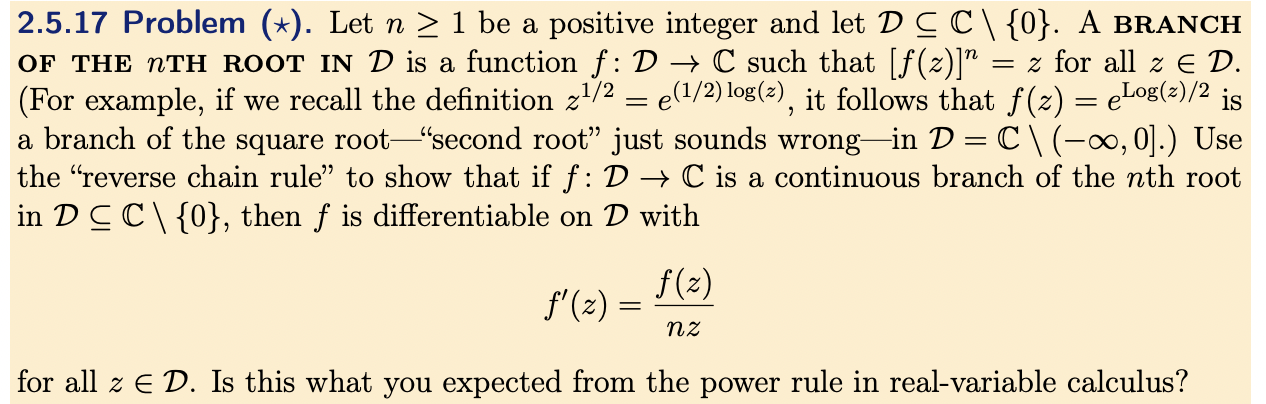 Solved 2.5.17 Problem (⋆). Let n≥1 be a positive integer and | Chegg.com