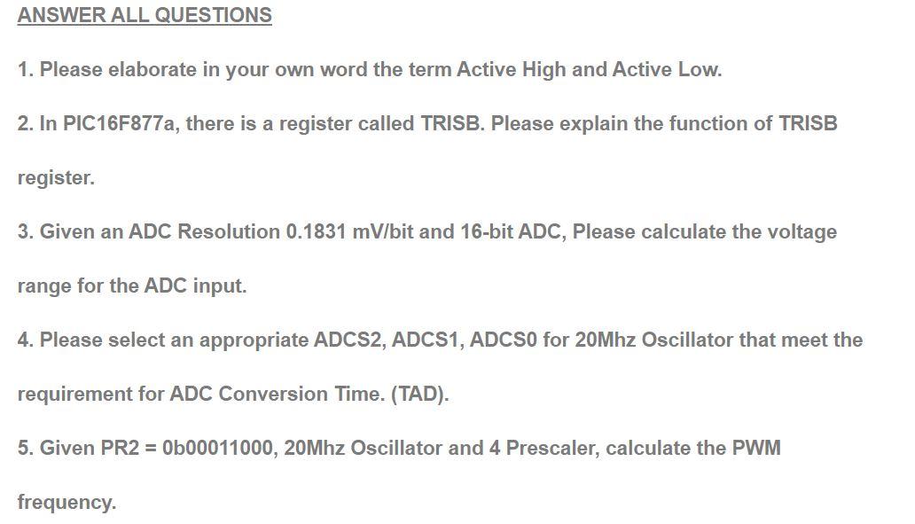 Solved ANSWER ALL QUESTIONS 1. Please elaborate in your own | Chegg.com
