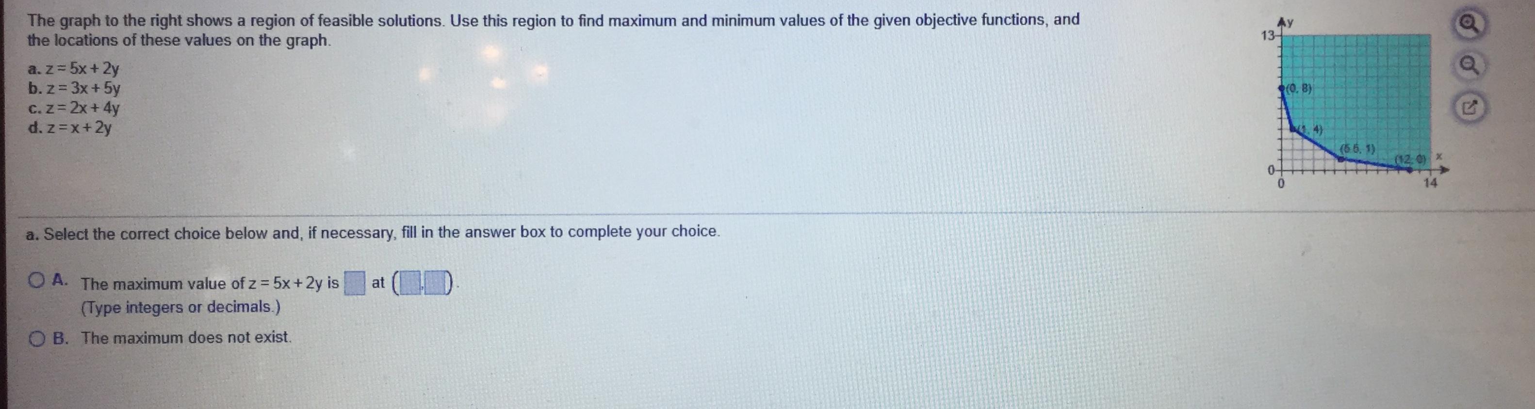Solved 13- The graph to the right shows a region of feasible | Chegg.com