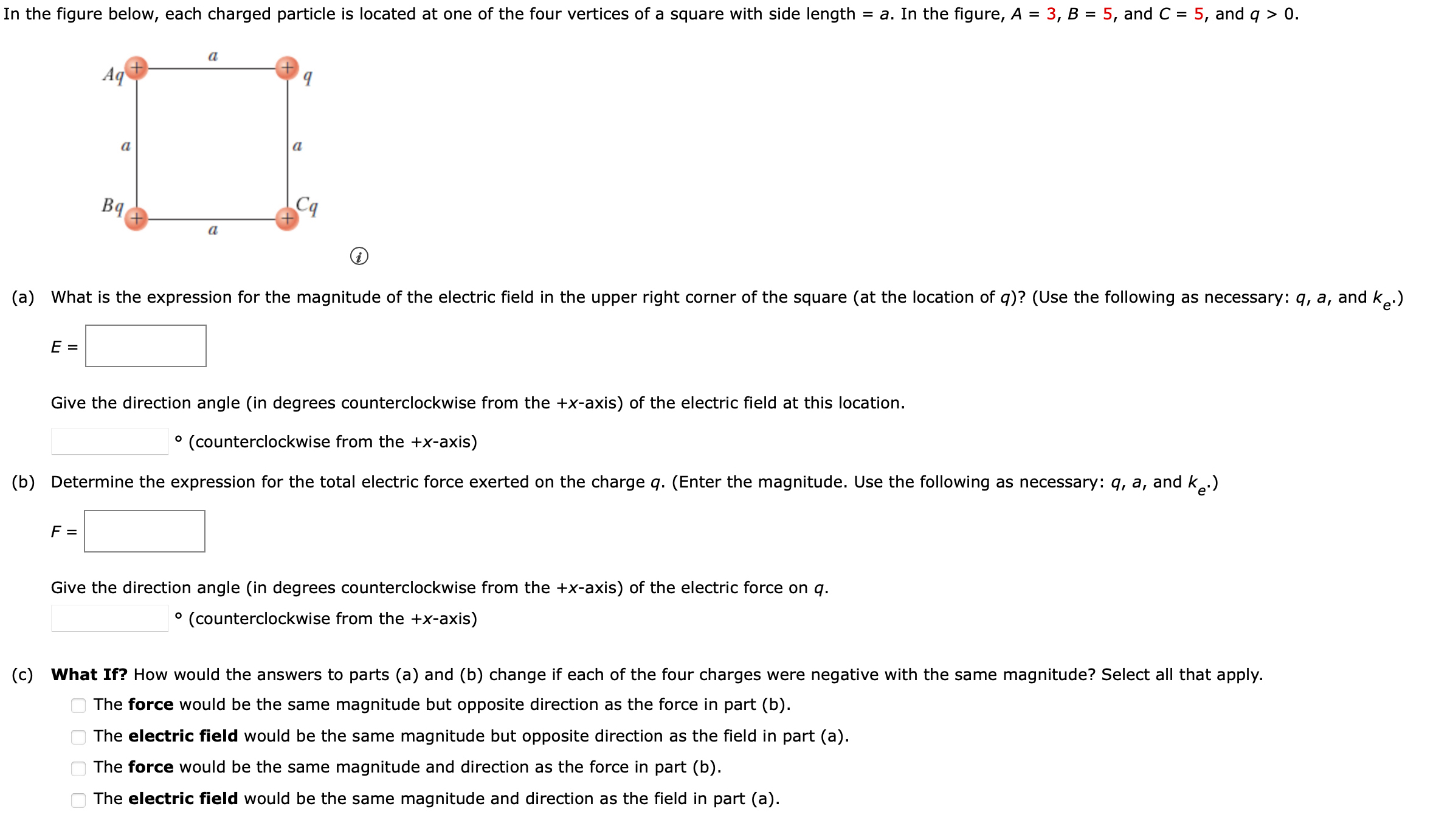 Solved magnitude N direction - (counterclockwise from the +x | Chegg.com