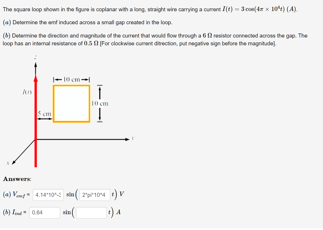 Solved The square loop shown in the figure is coplanar with | Chegg.com
