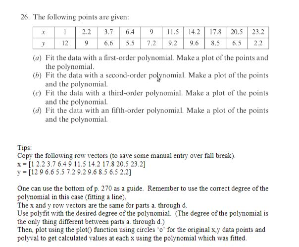 Solved Use MATLAB to solve the problems below. Place all | Chegg.com