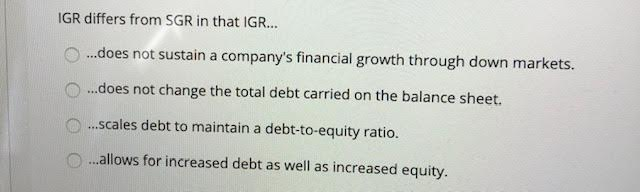 Solved IGR differs from SGR in that IGR... ...does not | Chegg.com