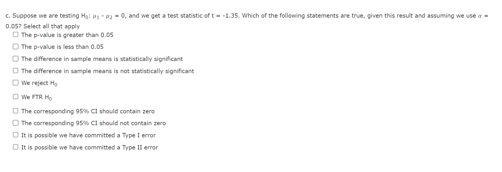 Solved Each question below has multiple correct answers, and | Chegg.com