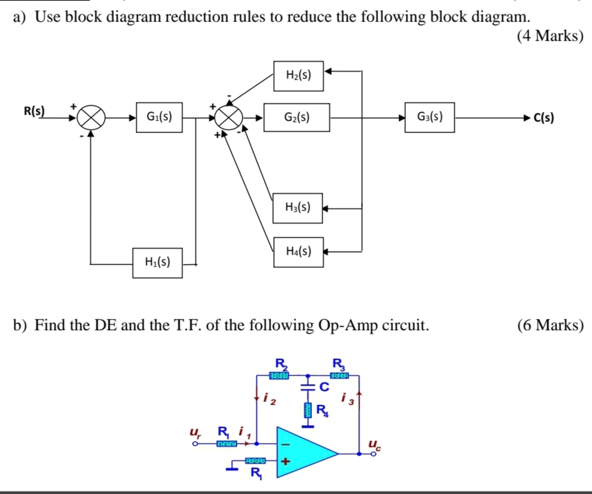 Solved a) Use block diagram reduction rules to reduce the | Chegg.com Solved a) Use block diagram reduction rules to reduce the | Chegg.com