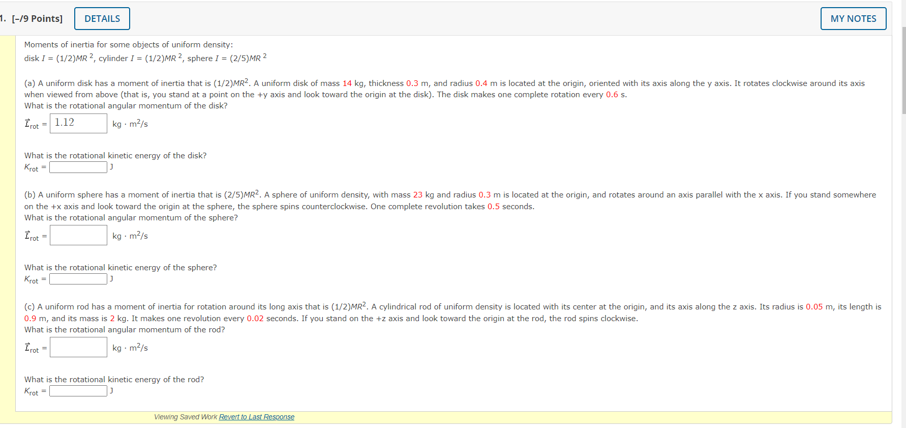 Solved Moments of inertia for some objects of uniform | Chegg.com