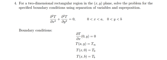 Solved 4. For a two-dimensional rectangular region in the | Chegg.com