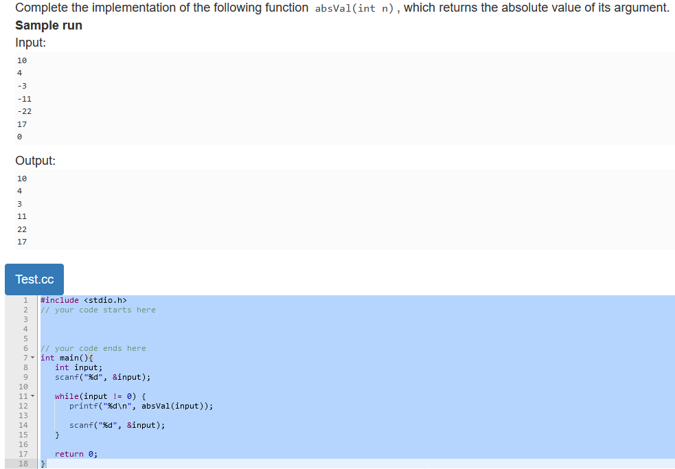 Solved Programming Language: C The code that is there | Chegg.com