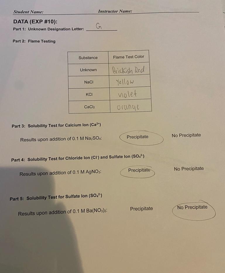 POST-LAB (EXP #10): 1. In experiment 9, page 7 showed | Chegg.com