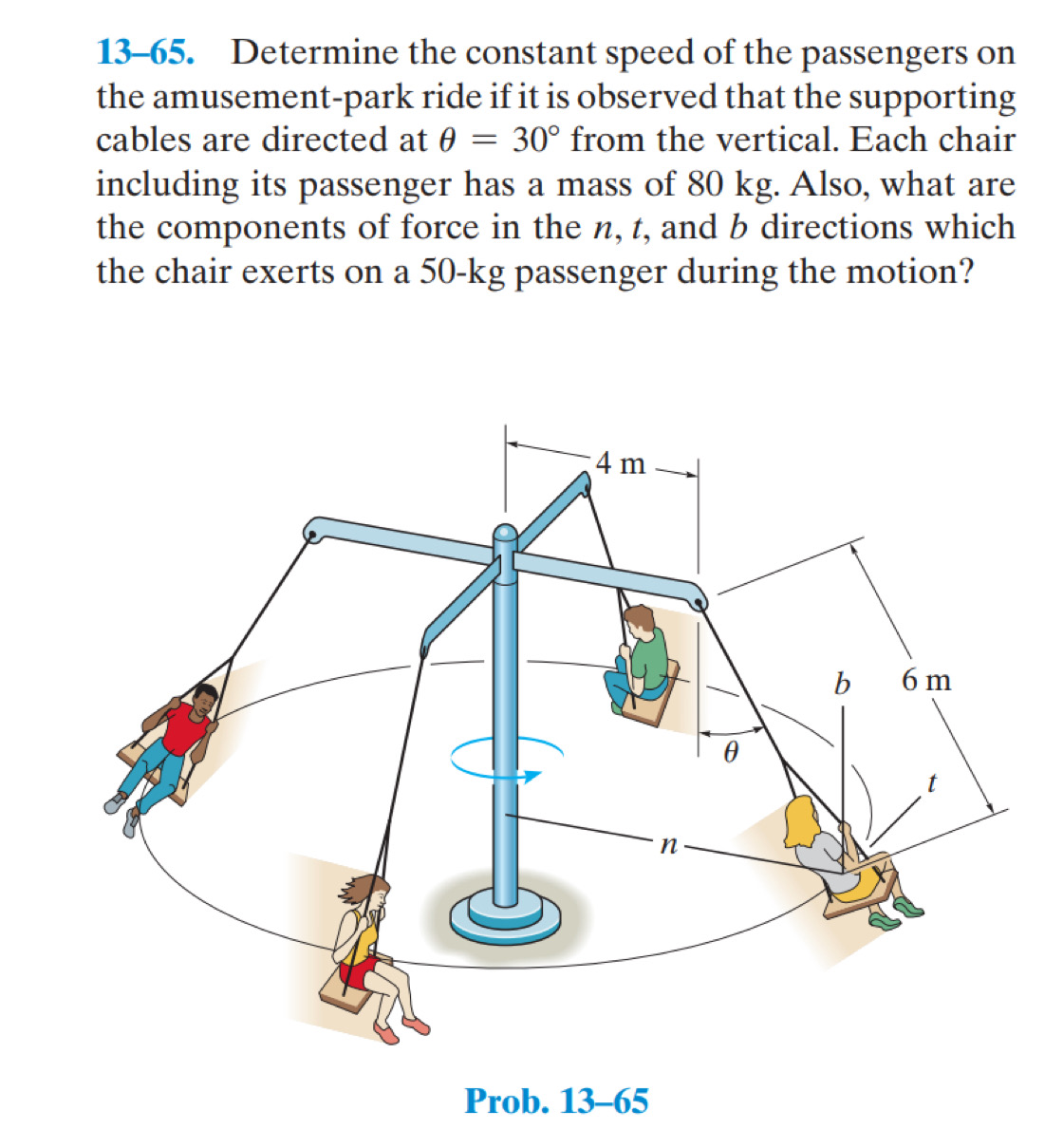 13-65. Determine the constant speed of the passengers | Chegg.com