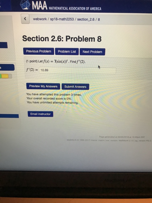 Solved MATHEMATICAL ASSOCIATION OF AMERICA | Chegg.com