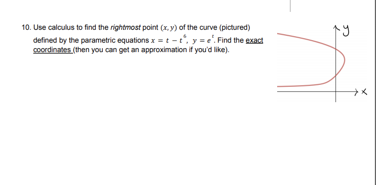 Solved ny 10. Use calculus to find the rightmost point (x, | Chegg.com