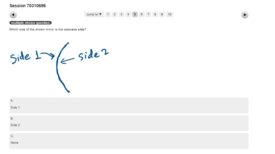 Solved Session 70310696 multiple choice question Which side | Chegg.com
